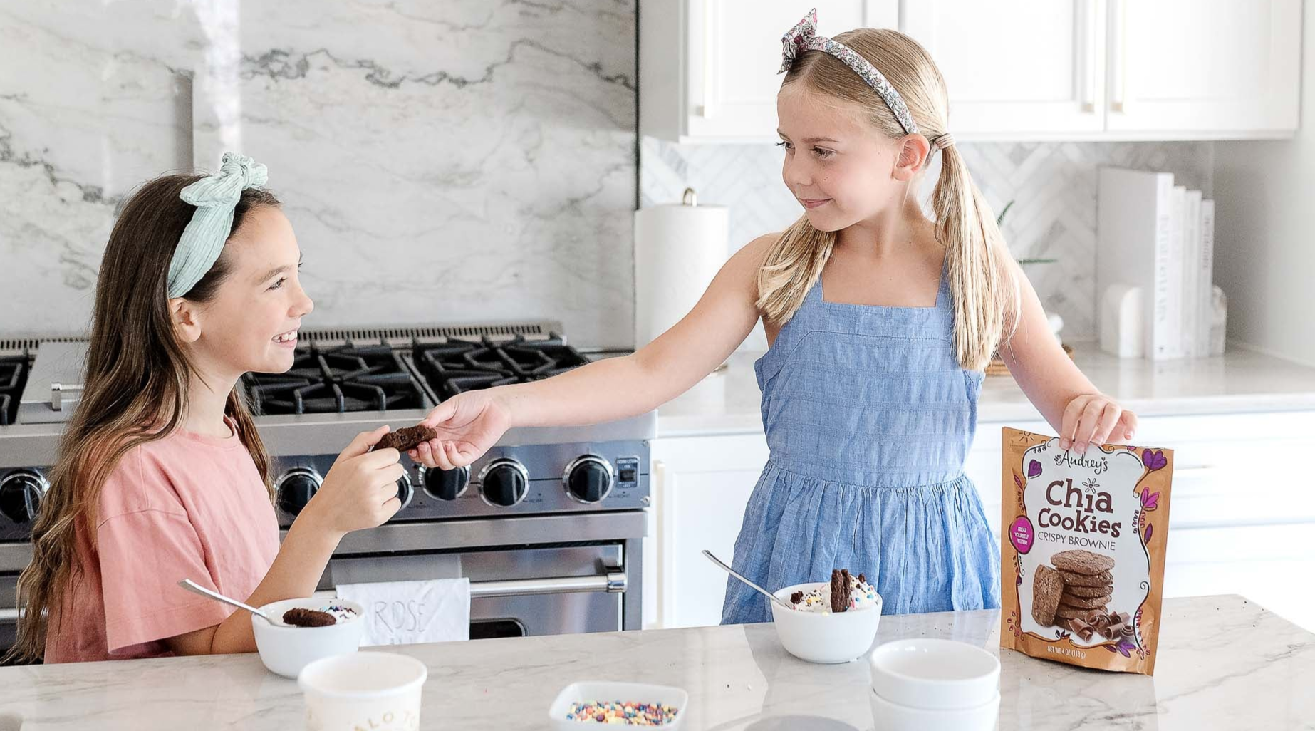 Audrey's Chia Cookies. Superfood. Super Cookie. Treat Yourself Better.