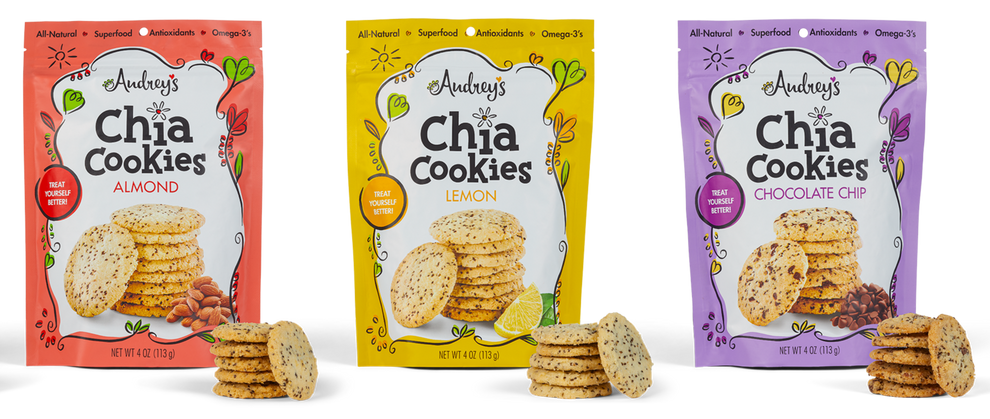 Variety Pack of Audrey's Chia Cookies, Four Delicious Cookie Flavors